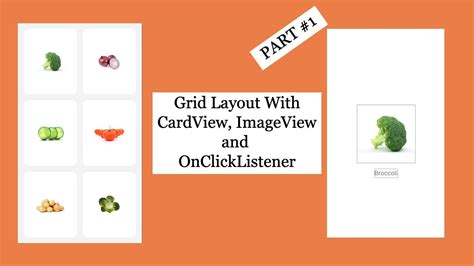 Android Grid Layout Tutorial Grid Layout With Cardview Imageview And Onclicklistener Youtube