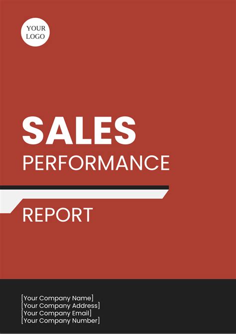 Sales Performance Report Template Edit Online And Download Example