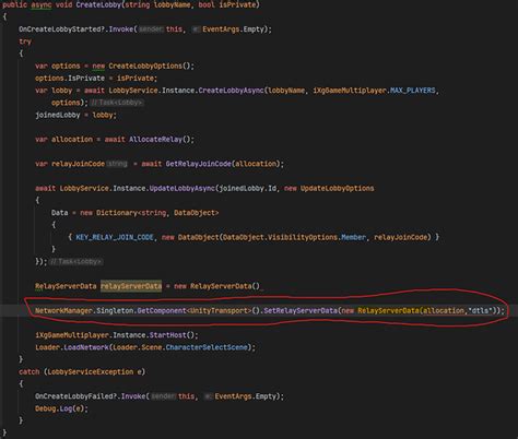 Unitytransport Setrelayserverdata And Relayserverdata Not Working