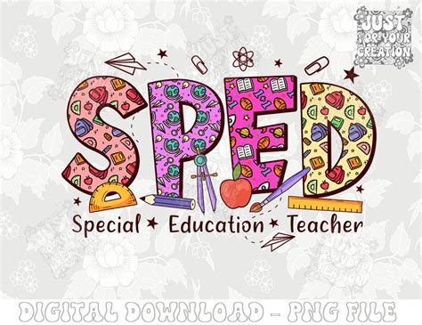 Sped Special Education Teacher Png Svg Eps Dxf School Png Etsy