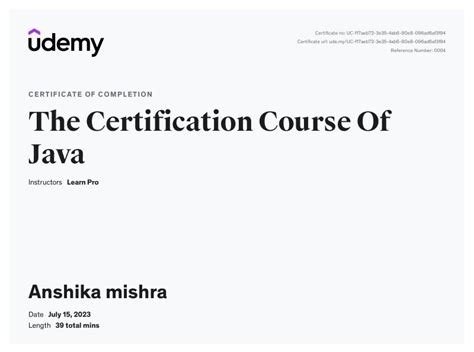 anshika mishra on linkedin thankyou udemy for this course of java