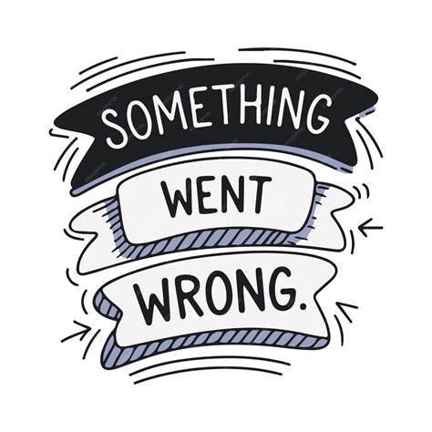 Something Went Wrong Banner Illustration In Handdrawn Style Ideal For Error Messages Premium