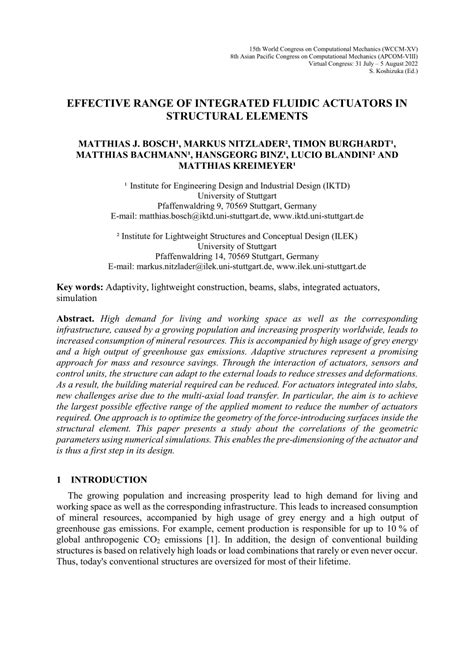 Pdf Effective Range Of Integrated Fluidic Actuators In Structural