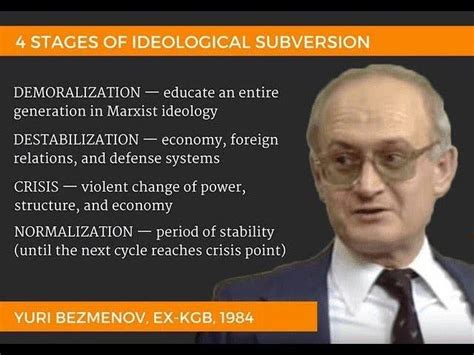 Ed Moreno Cssm Csst On Linkedin Yuri Bezmenov The Four Stages Of Ideological Subversion