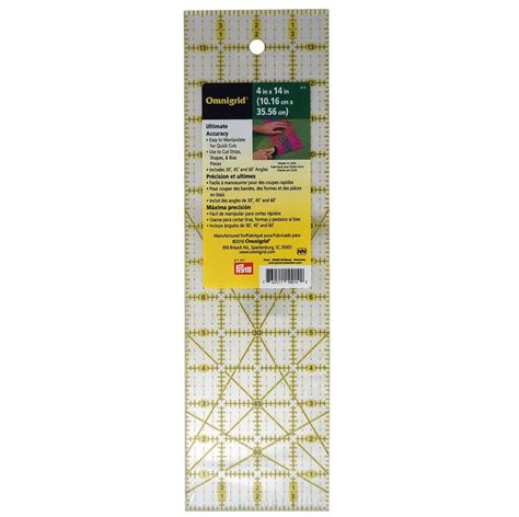 Genuine Omnigrid Quilting Ruler 4in X 14in