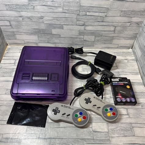 Sfc Super Famicom Shvc 001 Clear Purple Custom Hdmi Mod Region Free