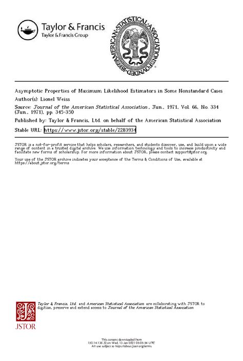 Asymototic Properties Of Maximum Likelihood Estimators In Some