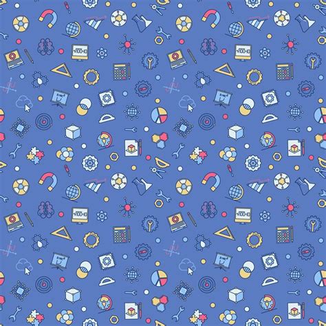 Stem Concept Seamless Pattern Vector Colored Background 12777810 Vector Art At Vecteezy