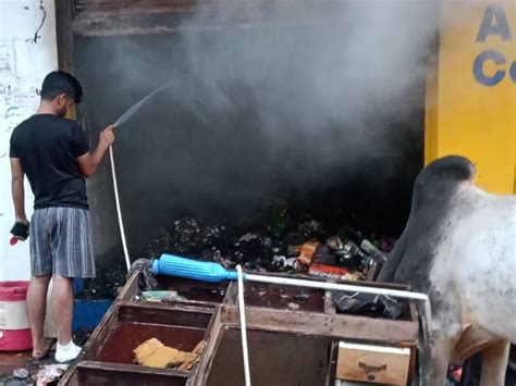 Goods Worth Lakhs Of Rupees Burnt Including Snacks Crisps And
