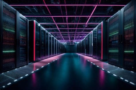 Premium AI Image Photo Data Server Room
