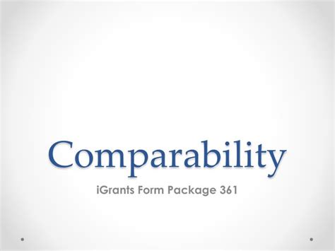 PPT Comparability PowerPoint Presentation Free Download ID 6018456