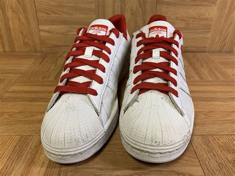 Rare🔥 Adidas Superstars 3d Trefoil White Red Sz 10 M Gem