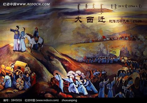 锡伯族西迁壁画高清图片下载 红动中国