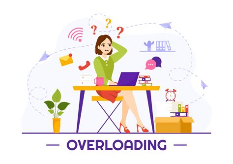 Overloading Vector Illustration With Busy Work And Multitasking Employee To Finish Many
