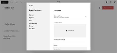 How To Set Up An Event On Squarespace