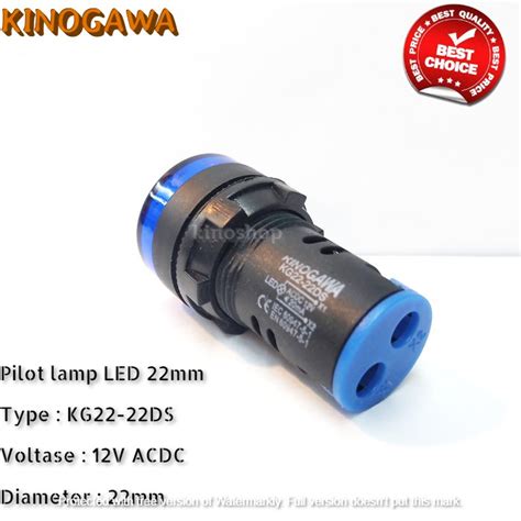 Jual Pilot Lamp 22mm 12v Biru Lampu Panel Indikator 22m Biru 12V Shopee Indonesia