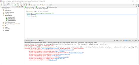 Random Errors In Eclipse Ide End Of Line Error When Running Tests · Issue 2105 · Karatelabs