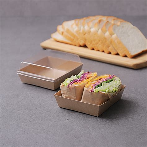 샌드위치 포장 용기 케이스 샐러드 햄버거 4호 세트 100개입