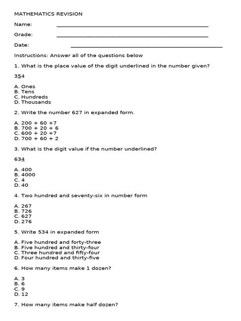 Mathematics Revision Pdf Elementary Geometry Euclidean Geometry