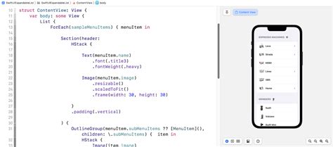 如何建立展开式列表视图和大纲视图 精通 Swiftui Ios 16 版