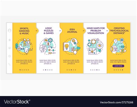 Improving Problem Solving Skills Tips Onboarding Vector Image
