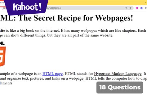 Grade 6 Html Kahoot Quiz