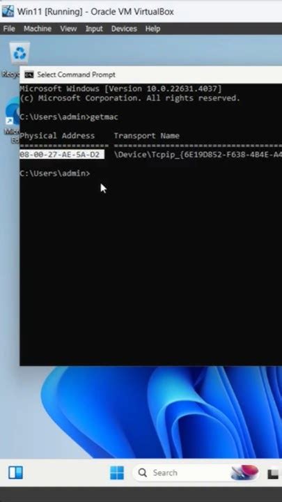 Getting Mac Address Using Cmd Shorts Youtube