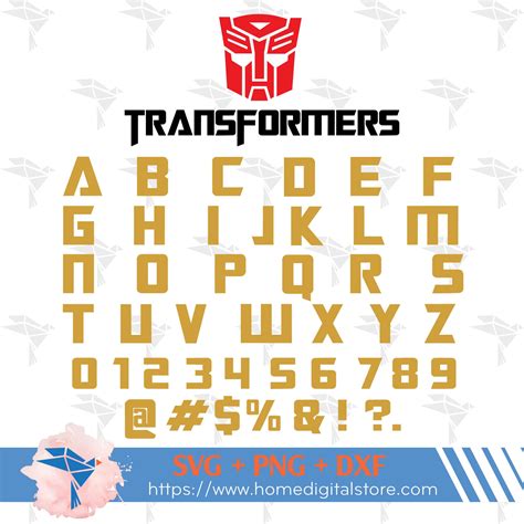 Transformers Font Svg Png Dxf