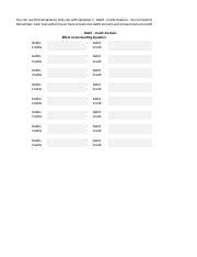 Template For Debit Credit Analysis Q1 Xlsx You Can Use This Template To Help You With Question