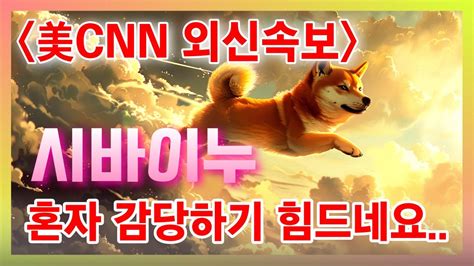 시바이누 코인 美cnn 외신속보 혼자 감당하기 힘드네요 시바이누 시바이누코인 트론 비트토렌트 비트코인 코인 도지코인 인기동영상 인기급상승