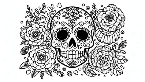 63 Páginas Para Colorear Del Día De Muertos Sumérgete En Una
