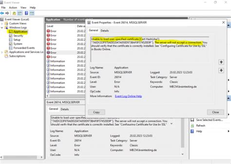 Re Create Configmgr Sql Server Indentification Certificate