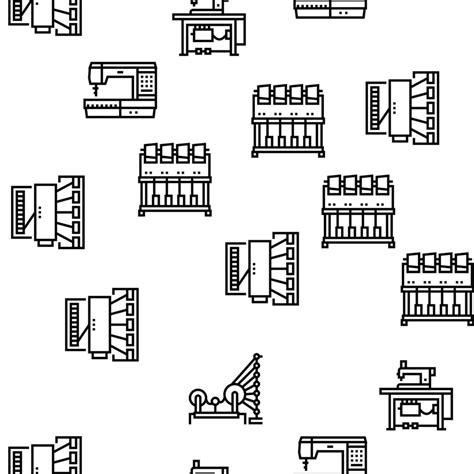 Textile Production Collection Icons Set Vector 18777275 Vector Art At Vecteezy