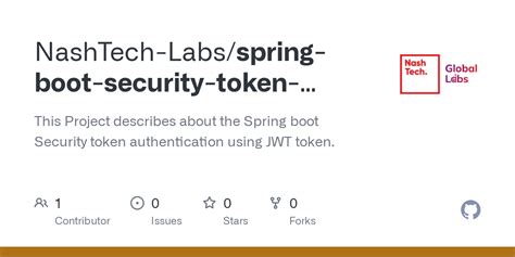 Github Nashtech Labsspring Boot Security Token Authentication Jwt
