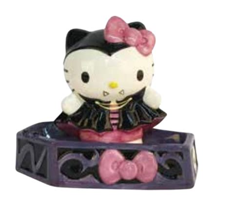 Hello Kitty Halloween Vampire Coffin Figurine By Blue Sky Clayworks