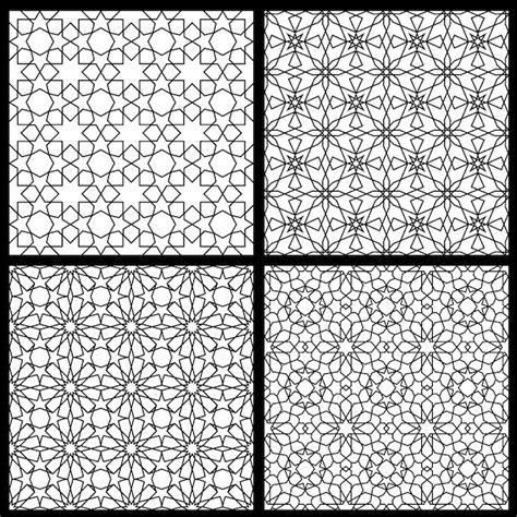 Mashrabiya 아라베스크 아랍어 창 이슬람 패턴 프리미엄 벡터