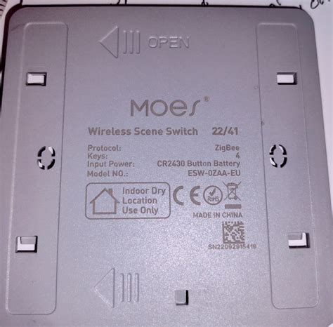 Moes 4 Gang Tuya Zigbee Scene Switch Devices Hubitat