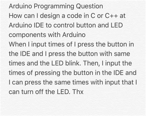 Solved Arduino Programming Question How Can I Design A Code