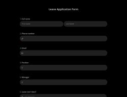 Free Online Leave Application Form Template Forms App