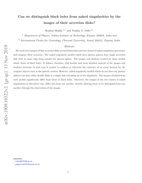 PDF Can We Distinguish Black Holes From Naked Singularities By The Images Of Their Accretion