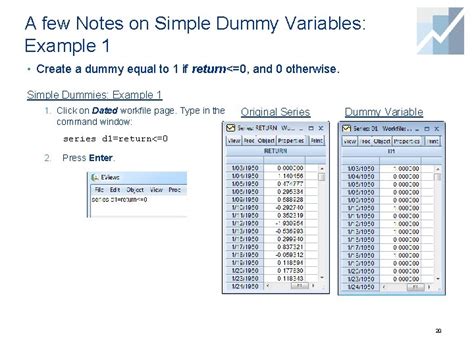 Eviews Training Dummy Variables Note Data And Workfiles