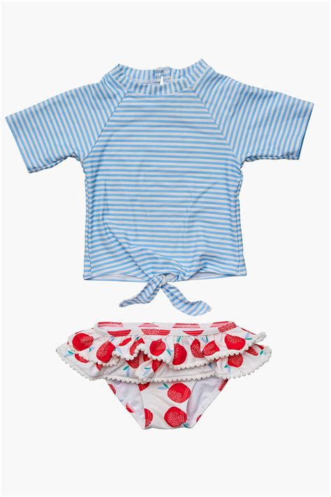 Girls Swim Snapper Rock Juicy Fruit Ruffle Set Mini Ruby
