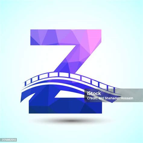다리 기호가 있는 초기 알파벳 Z입니다 추상 다리 로고 디자인 템플릿입니다 건설업과 회사 정체성을 위한 로우 폴리 로고 0명에 대한 스톡 벡터 아트 및 기타 이미지 Istock