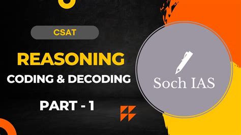 Coding And Decoding Part 1 Reasoning Youtube