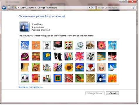 How To Change User Account Display Picture In Windows 7 Next Of Windows