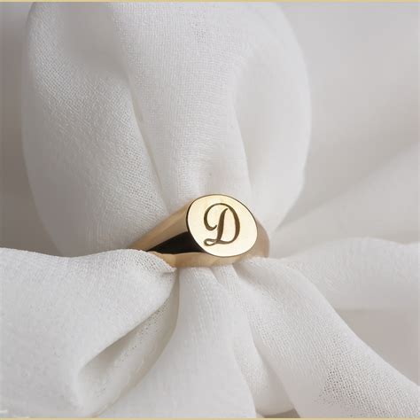 Personalized Initial Ring Gold Custom Ring Sterling Silver Etsy