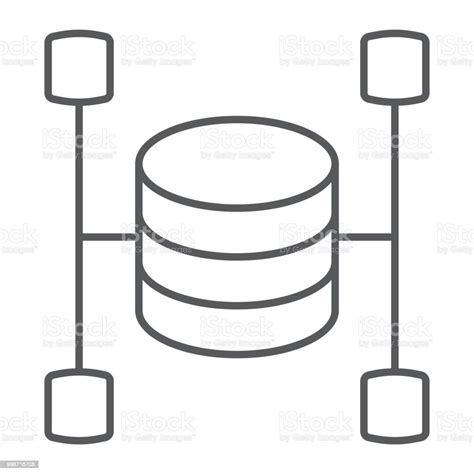 데이터 웨어하우스 선 아이콘 데이터 분석 데이터베이스 표시 벡터 그래픽 흰색 배경 Eps 10에 선형 패턴 경영자에 대한 스톡 벡터 아트 및 기타 이미지 Istock