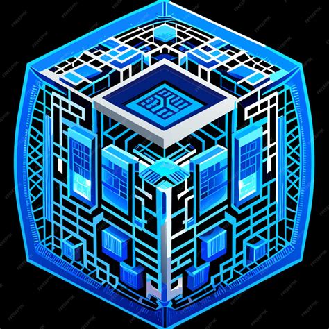 Premium Vector Blue Circuit Digital Circuit Frame In The Squarerelief