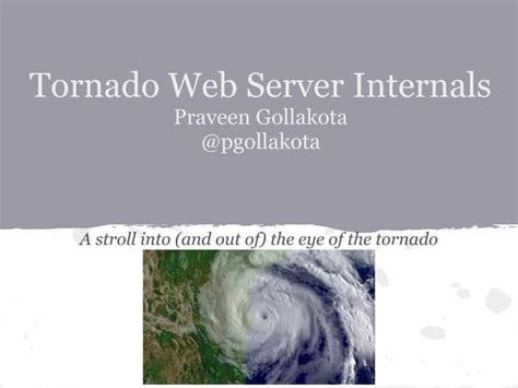 Tornado Web Server Internals Rpython