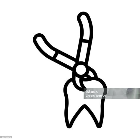 Tooth Extraction Icon From Dentist Collection Thin Linear Tooth Extraction Tooth Medical Outline